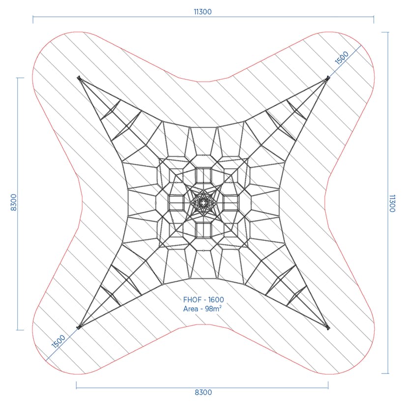 S6000N 6.0m Activity Net Centre | adventure+