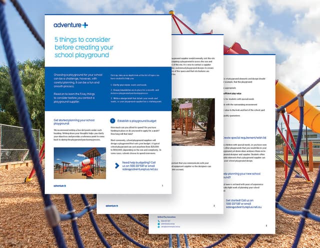 Playgrounds for Primary Schools | adventure+